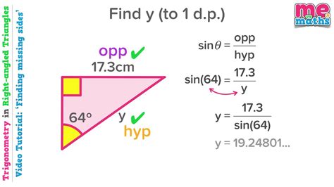 Finding Sides Trigonometry In Right Angled Triangles Sohcahtoa