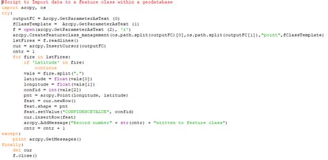 fix error in python code esri community