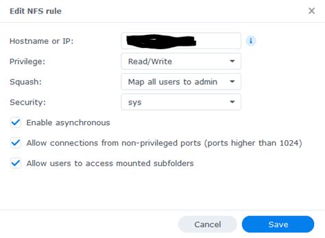 all nfs connections are timing out r synology