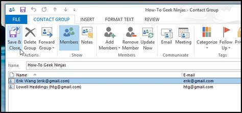 how to create a distribution list in outlook 2013