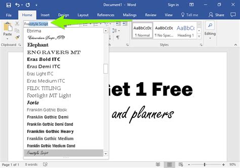fonts computer applications for managers