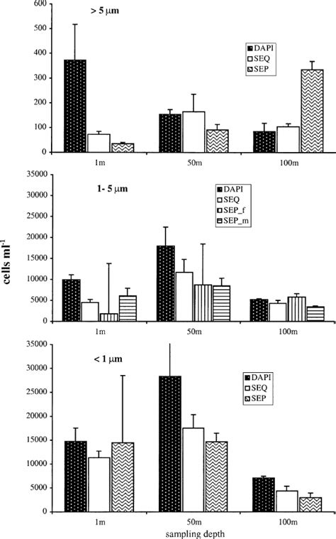 Abundance Cells Ml − 1 And Standard Deviation Per Sampling Depth For