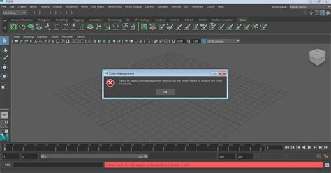failed to apply color management settings on file open failed to