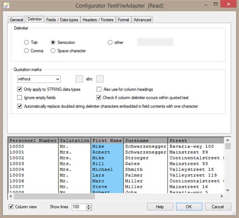 import export text files csv txt flat files flowheater
