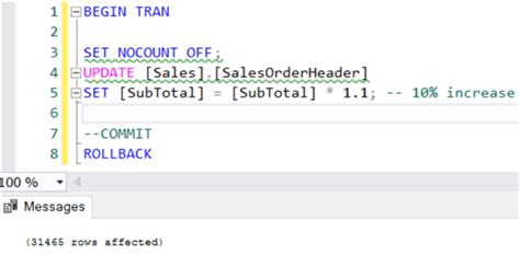 how to use rowcount in sql server