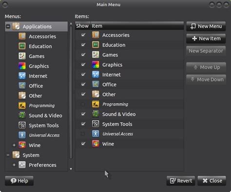 adding installed apps to application menu support and help requests