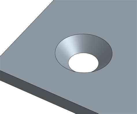 how to create a countersunk hole — onshape