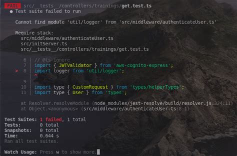 problem mapping path in ts jest typescript jest module cannot be
