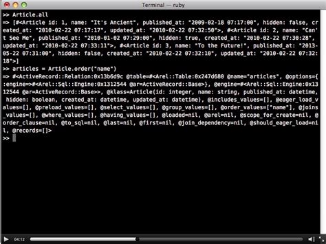 ruby on rails why active record relation is not returned