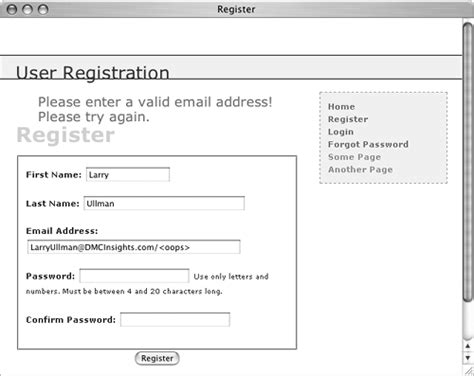 registration php and mysql for dynamic web sites visual
