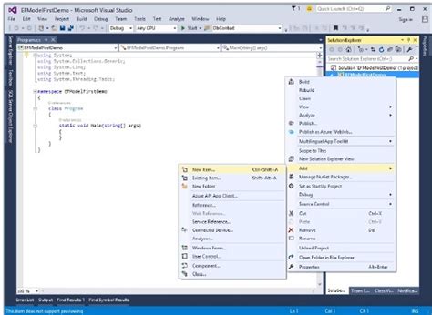 entity framework model first approach in microsoft entity