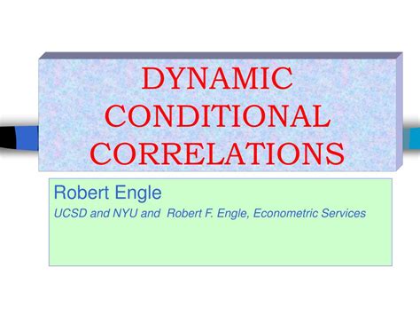 Ppt Dynamic Conditional Correlations Powerpoint Presentation Free