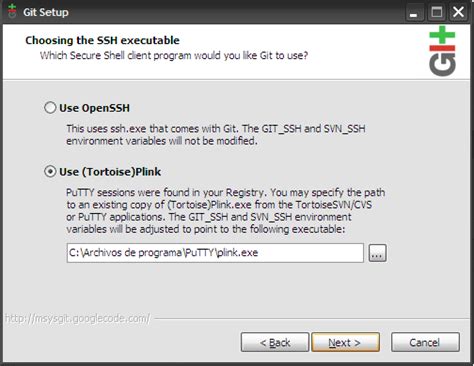 git configure git to use plink itecnote
