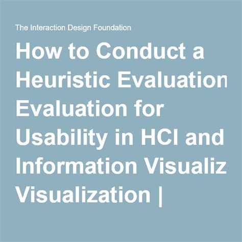How To Conduct A Heuristic Evaluation For Usability In Hci And