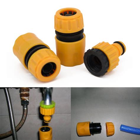 3x Garden Water Hose Pipe Tap Connector Connection Fitting Tap Adaptor