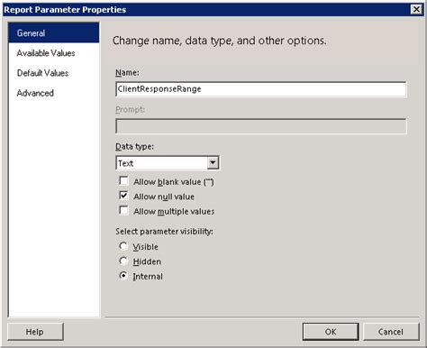 reporting services in ssrs how does an internal