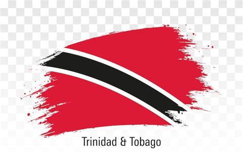 Premium Vector Trinidad And Tobago Flag Grunge Brush Stroke Flag Of