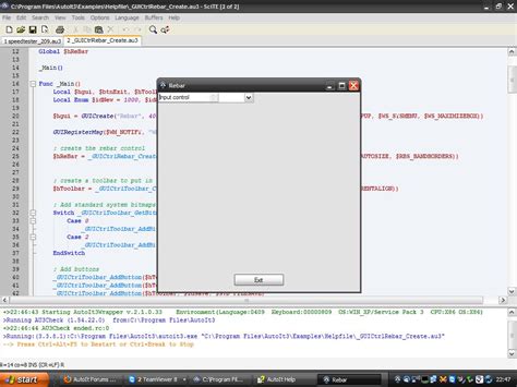 rebar demo s on xp dont seem to work autoit gui help and support