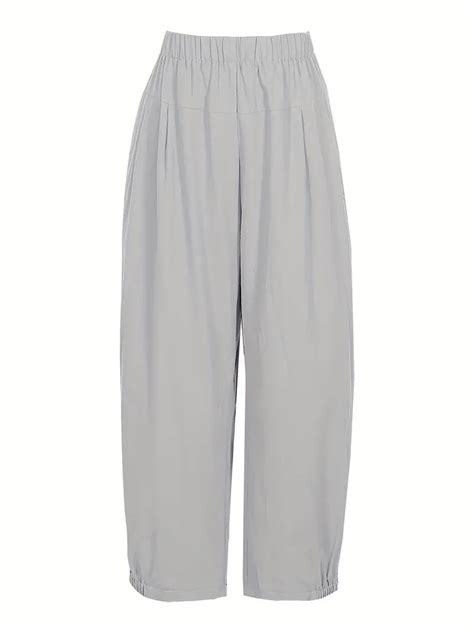 Plus Size Casual Pants Womens Plus Solid Drawstring Temu