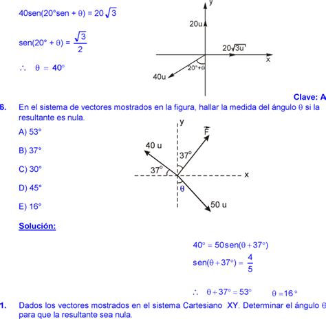 MÉtodo De La DescomposiciÓn Vectorial Ejercicios Resueltos De