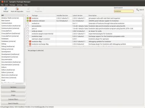 synaptic package manager apt package management linuxlinks