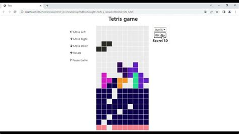 demo game tetris by html css javascript youtube