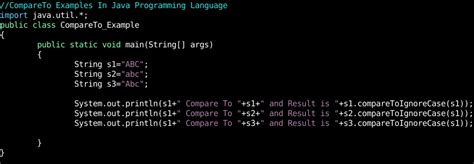 java string compareto function tutorial with examples