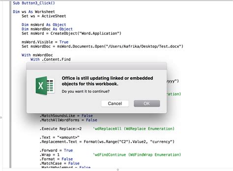 stopping linked embedded objects excel vba stack overflow