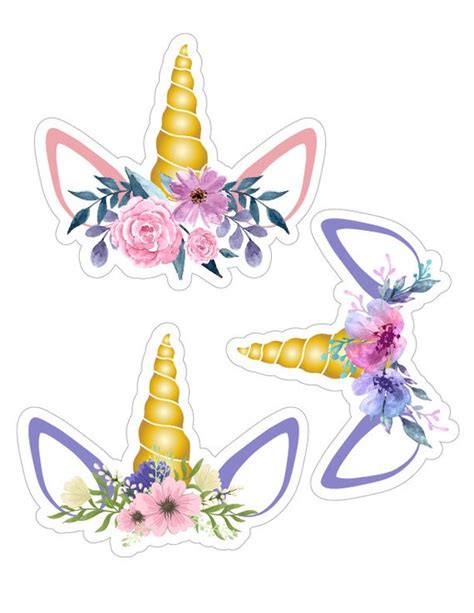 Amazon Com Unicorn Cake Topper With Eyelashes Gold Unicorn Horn Ears