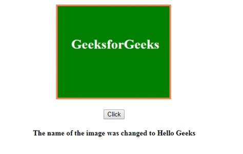 html dom image name property geeksforgeeks