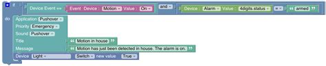 blocky style flow based visual editor ui for automations and scripts