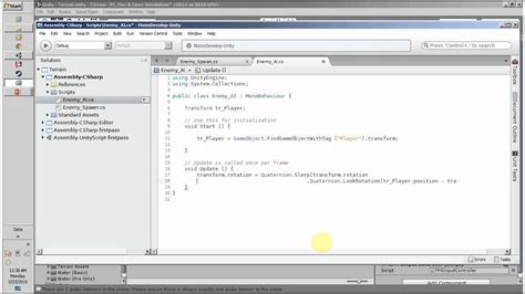 unity 3d simple enemy follow ai script without