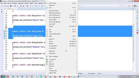 type casting in java types promotion implicit explicit conversion