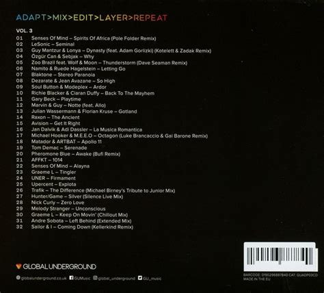 Global Underground Adapt Vol 3 Cd Jpc