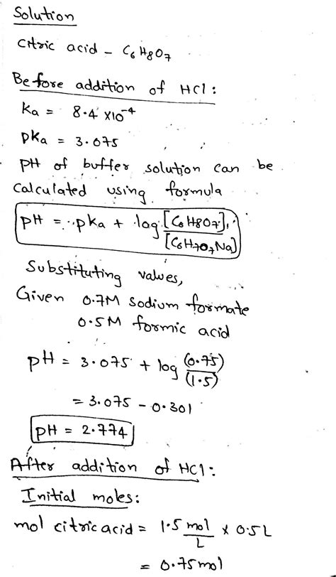 [solved] Calculate The Ph Of 0 500 L Of A Buffer Solution Composed Of 1