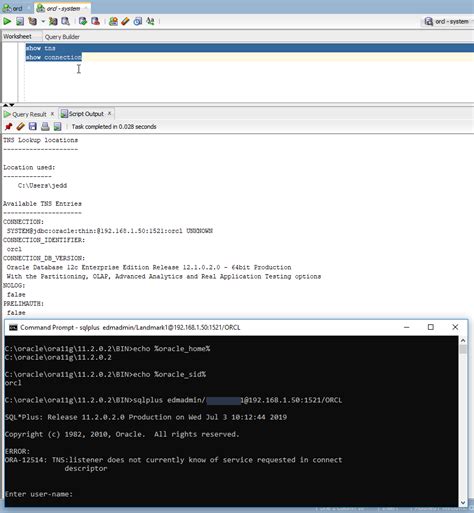 oracle sql developer works sqlplus doesn t stack overflow