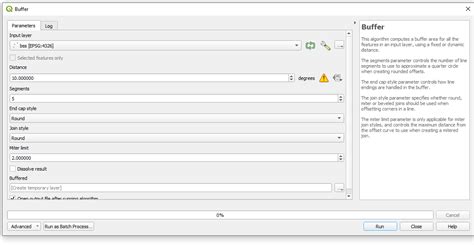 qgis only degrees when using buffer tool stack overflow