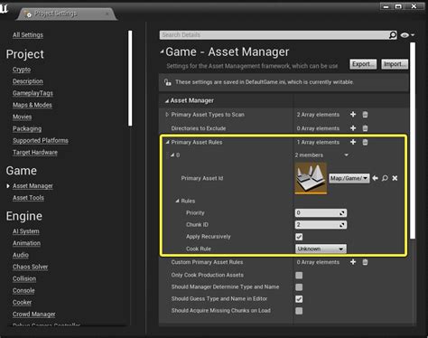cooking content and creating chunks in unreal engine unreal engine 5