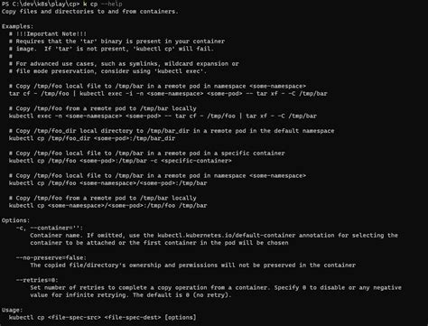 kubectl cp fails with absolute path on windows · issue 110120