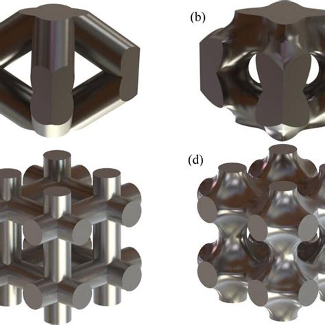 Cad Models Of Different Strut Based Lattice Geometries A Standard