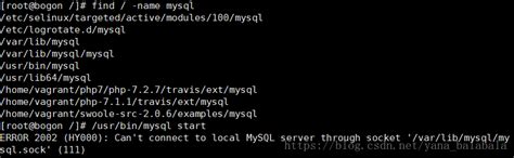 centos7下启动mysql报错error 2002 hy000 的解决办法 centos7 error 2002 hy000