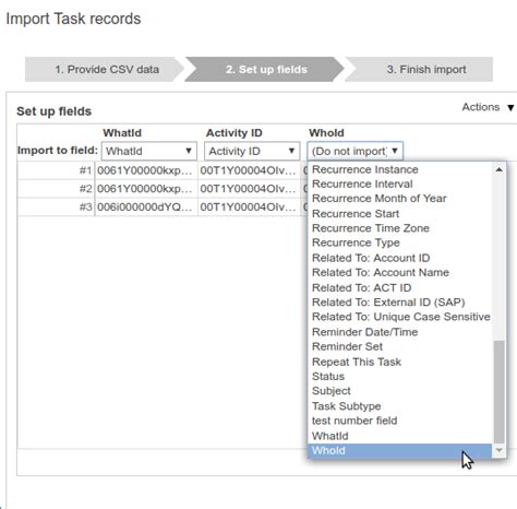 importing data into salesforce apsona for salesforce