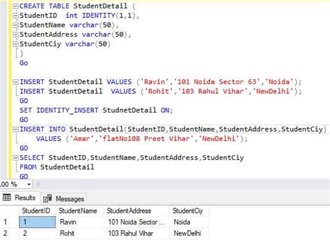 sql insert into statement