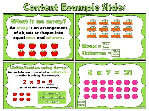 multiplication using arrays teaching resources