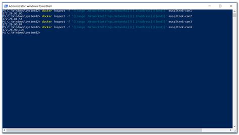 sql server with a docker container on windows server 2016