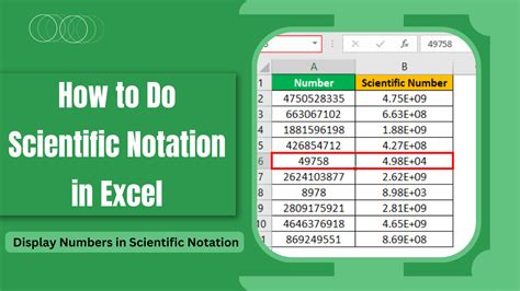 how to do scientific notation in excel display numbers in scientific
