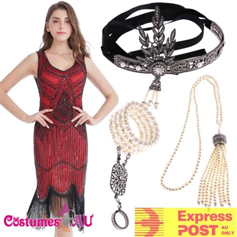 Deluxe Ladies 20s 1920s Roaring Flapper Costume Sequin Gatsby 20s