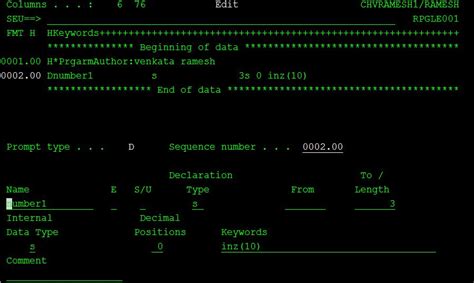 as 400 training simple program in rpgle