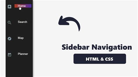 sidebar navigation html css how to create a side navigation menu