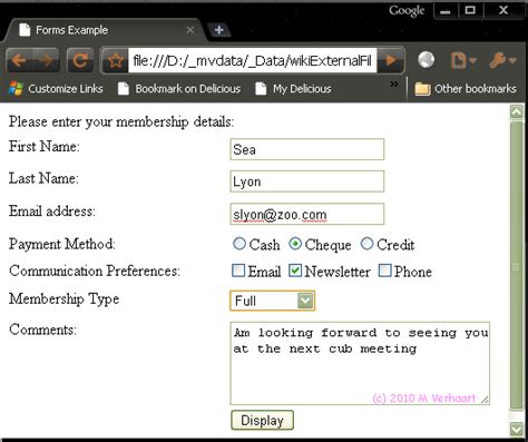 virtualmv html basic forms example 1 wikieducator